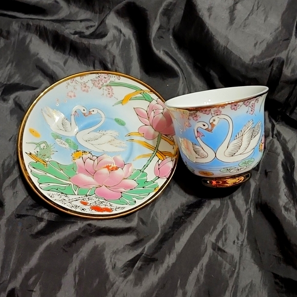 Accents | Tea Cup And Saucer Two Swans | Poshmark